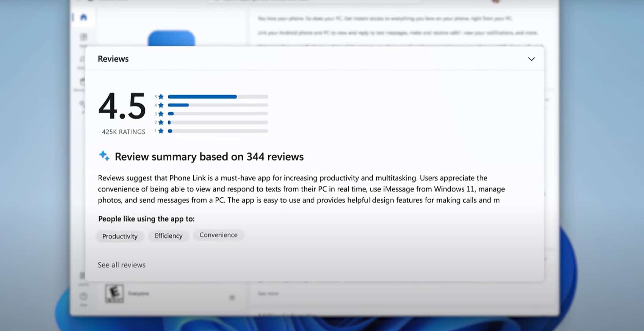 Microsoft aggiunge riassunti recensioni app generati da IA su Microsoft ...