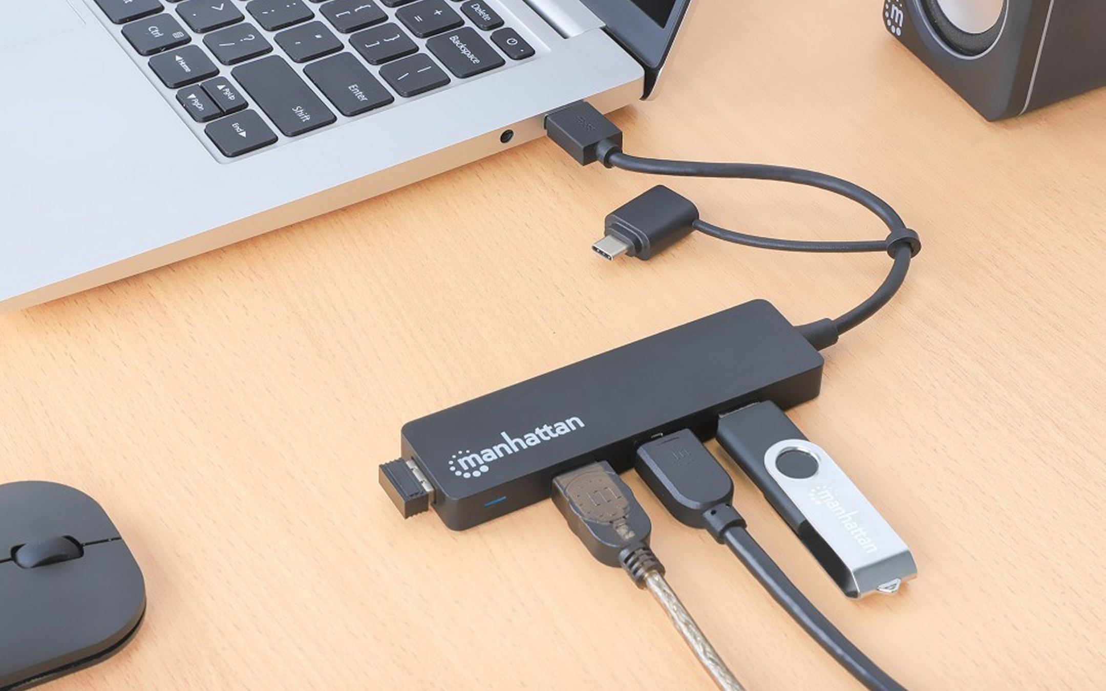 Hub USB Manhattan, perfetti per estendere la connettività di PC ...