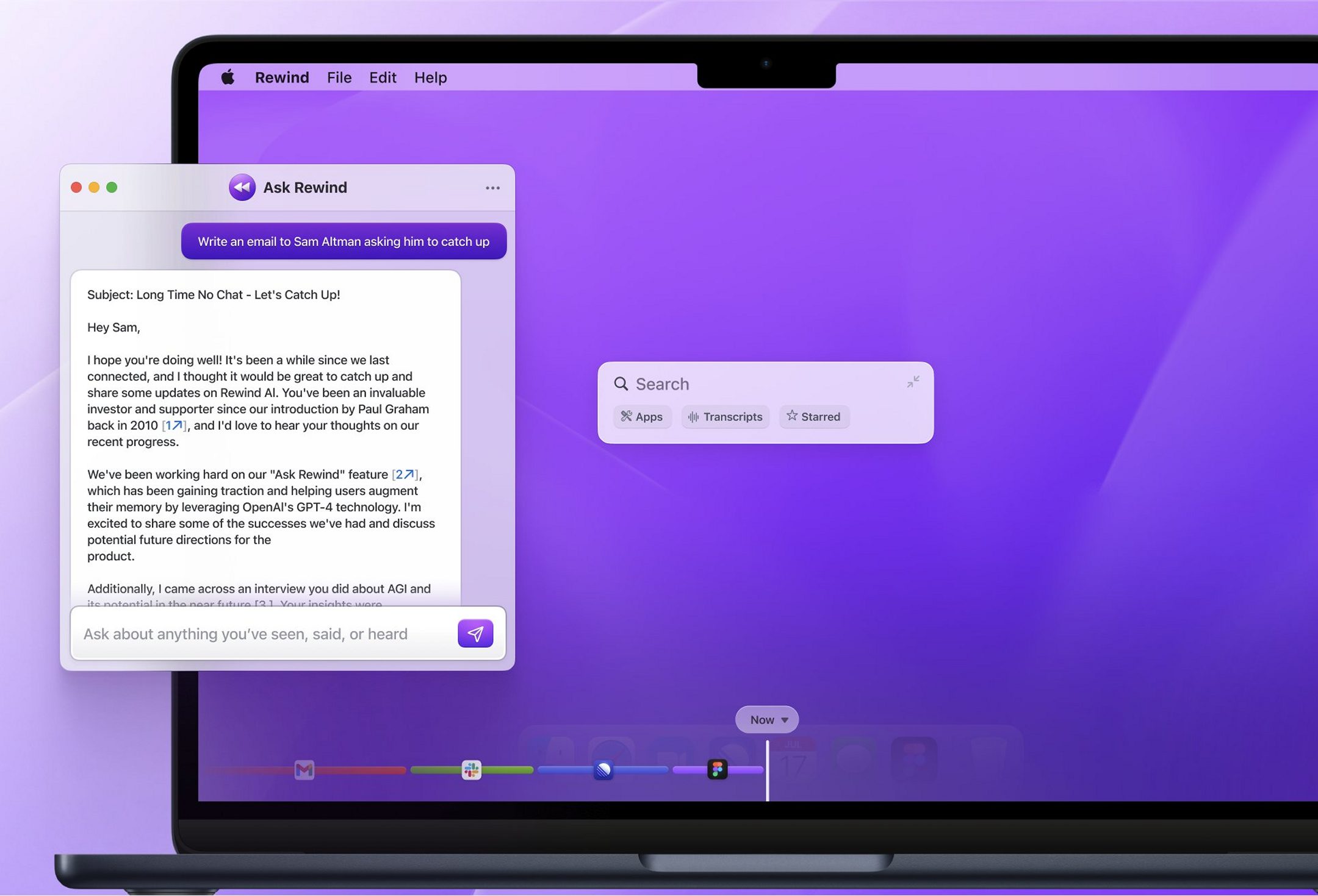 Rewind AI, un chatbot che registra tutto quello che facciamo | IlSoftware.it