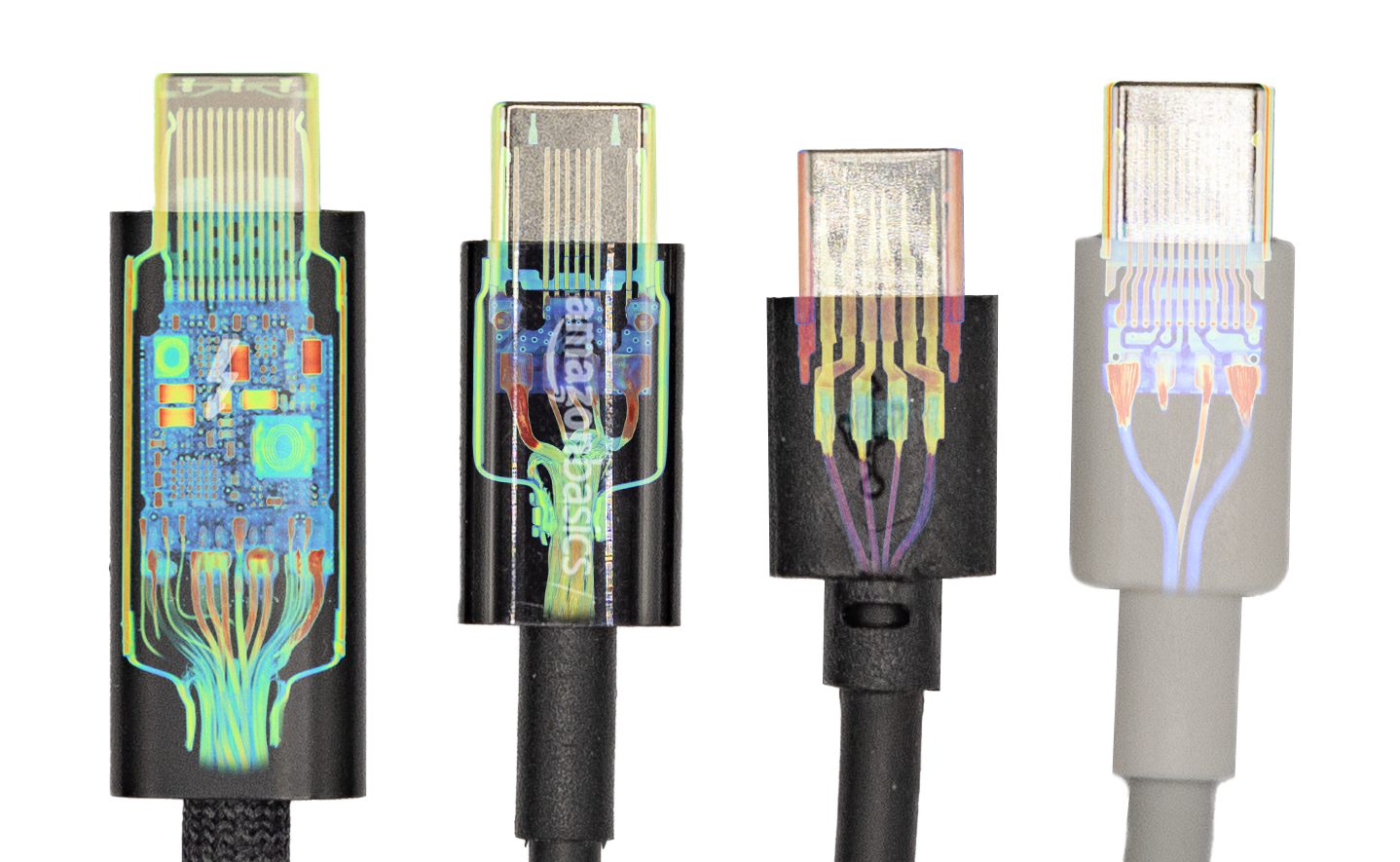 Cavi USB-C ai raggi X: quali differenze costruttive tra l'uno e l'altro