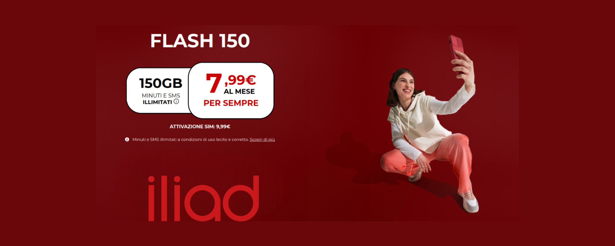 Iliad Flash 150: l'offerta senza sorprese disponibile fino al 2 dicembre