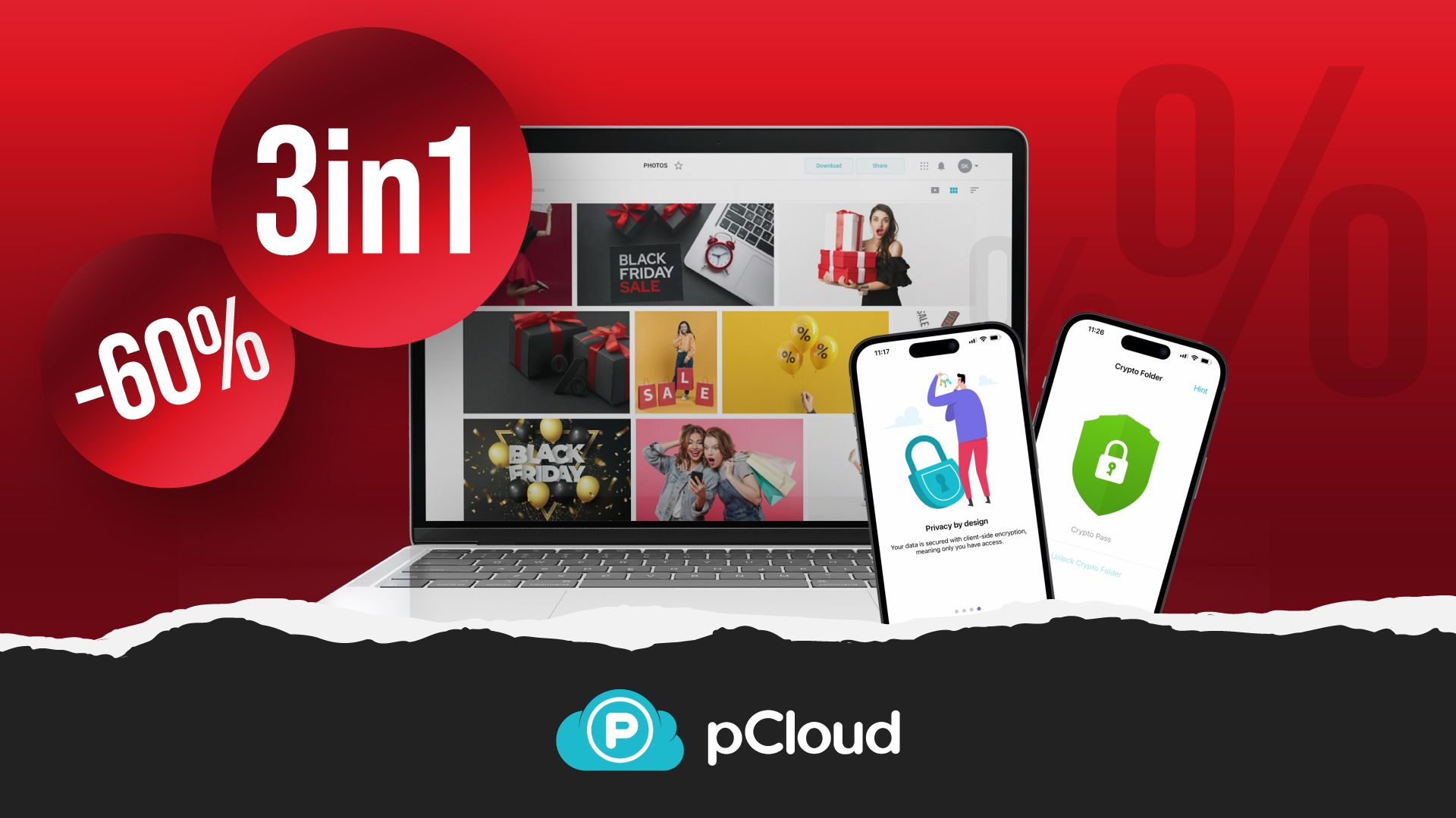 Black Friday pCloud: 60% di sconto, 5 TB di spazio e pCloud Pass a vita