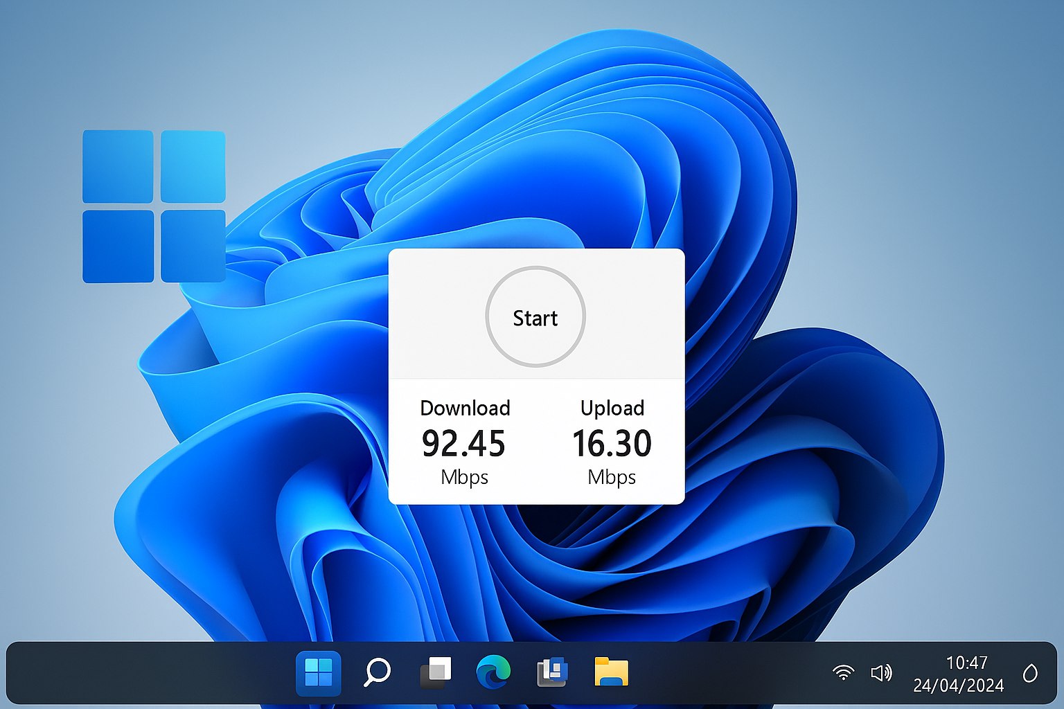 Windows 11 integra uno speed test nella barra delle applicazioni