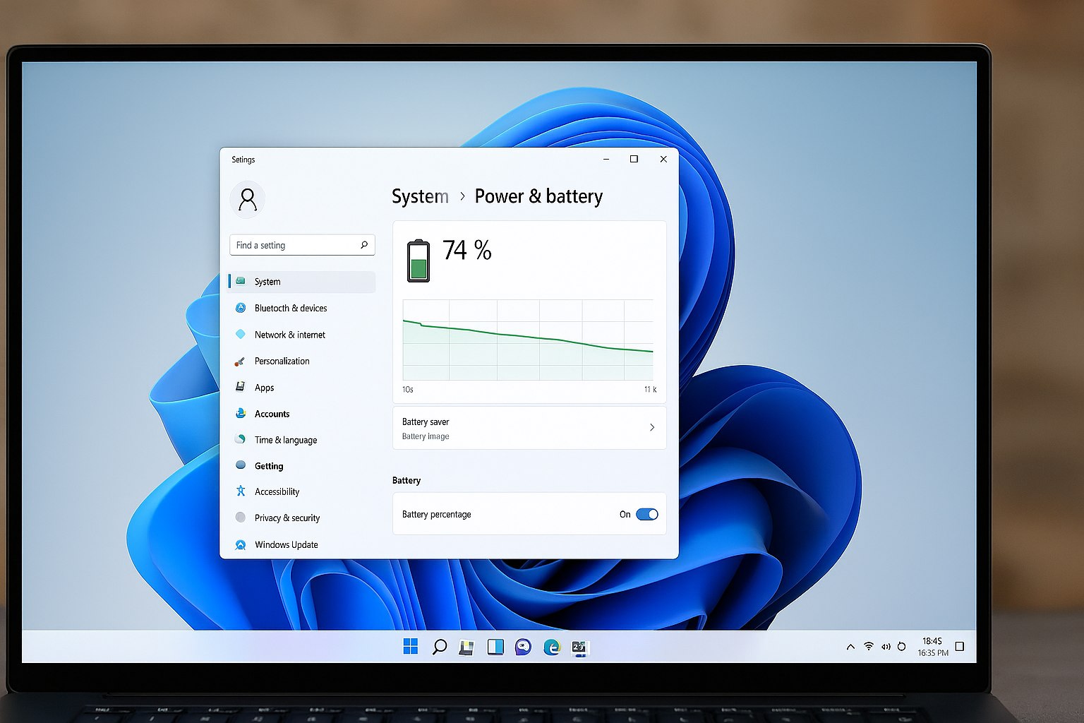 Come attivare la percentuale batteria in Windows 11 | IlSoftware.it