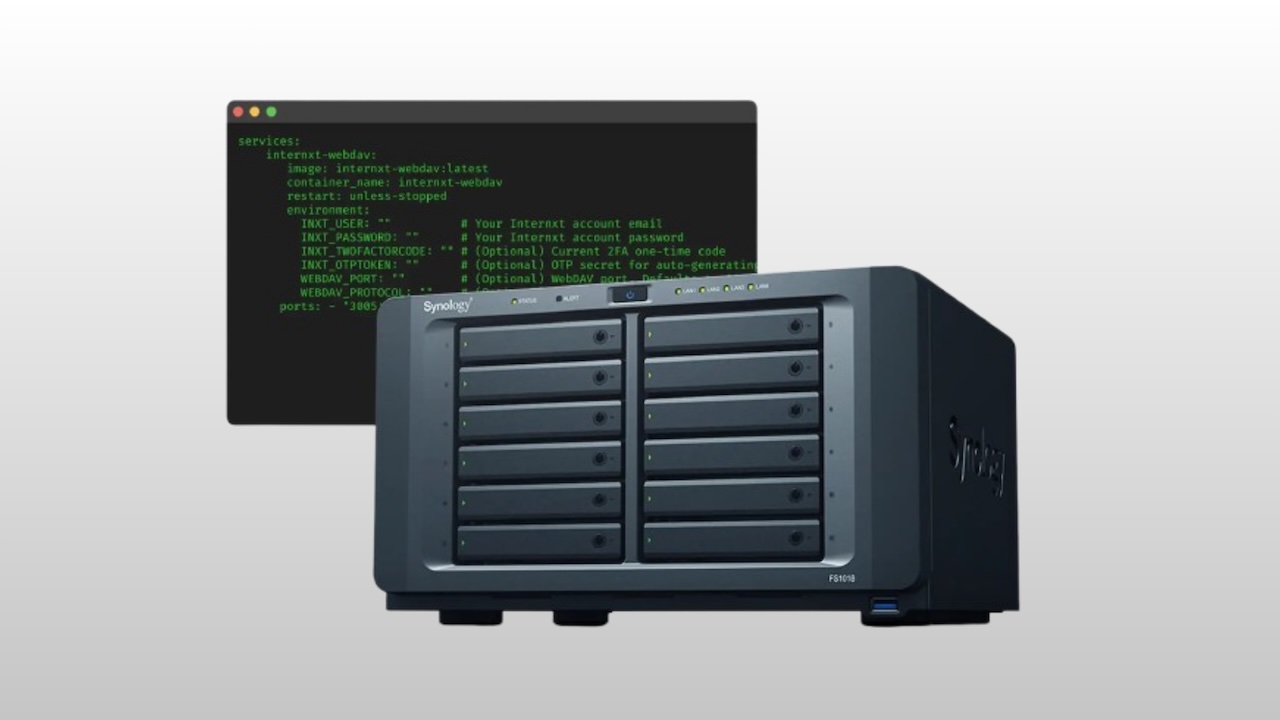 Backup NAS in Internxt Drive per una archiviazione sicura dei file